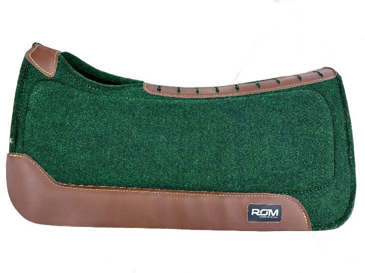 Hunter Green / Brown Leathers ROM Pad – SK Equine Products