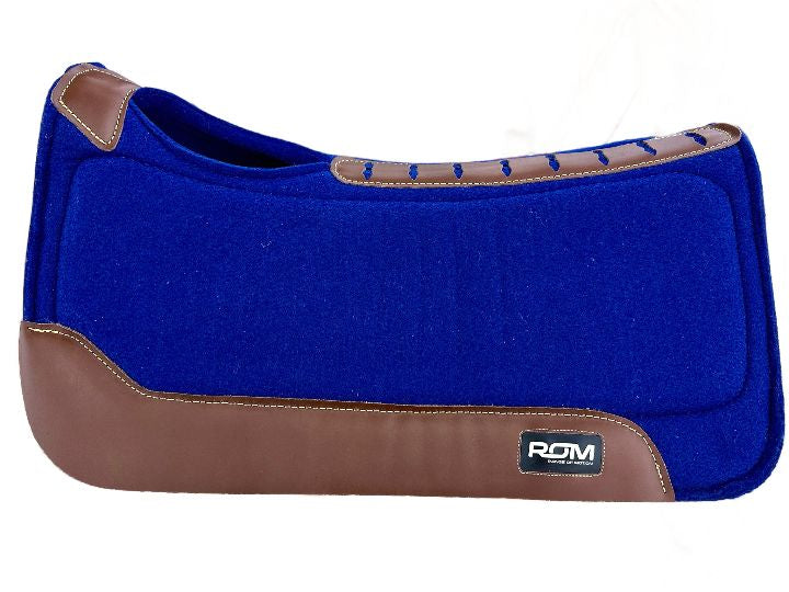 Navy Blue / Brown Leathers ROM Pad – SK Equine Products